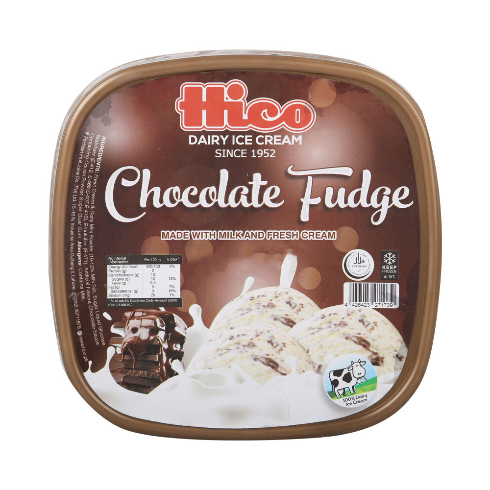 HICO CHOCOLATE FUDGE ICE CREAM FAMILY BUCKET 1.5 LTR – Aster-supermarket